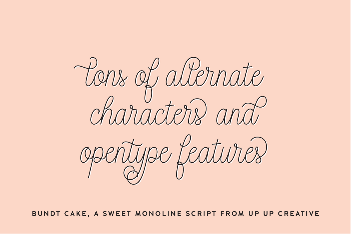 Bundt Cake Script Font – Up Up Creative
