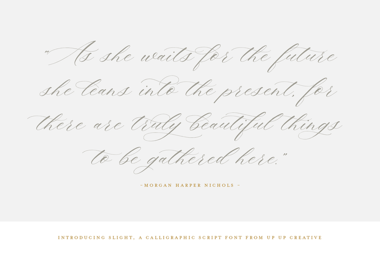 Slight Script Font - Script Font - Up Up Creative