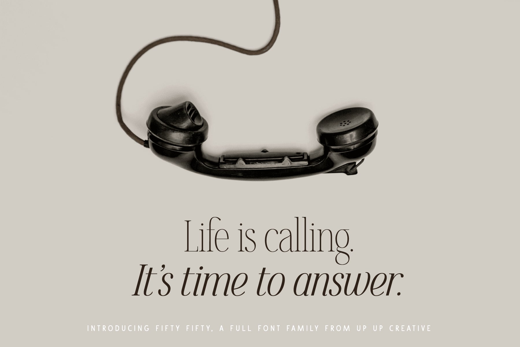 Fifty Fifty Serif Font Family with Italics - Up Up Creative