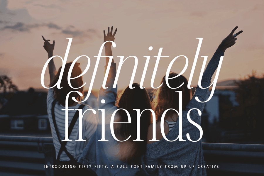Fifty Fifty Serif Font Family with Italics - Up Up Creative