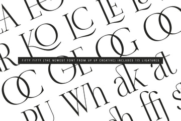 Fifty Fifty Serif Font Family with Italics - Up Up Creative