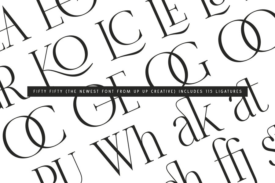 Fifty Fifty Serif Font Family with Italics - Up Up Creative