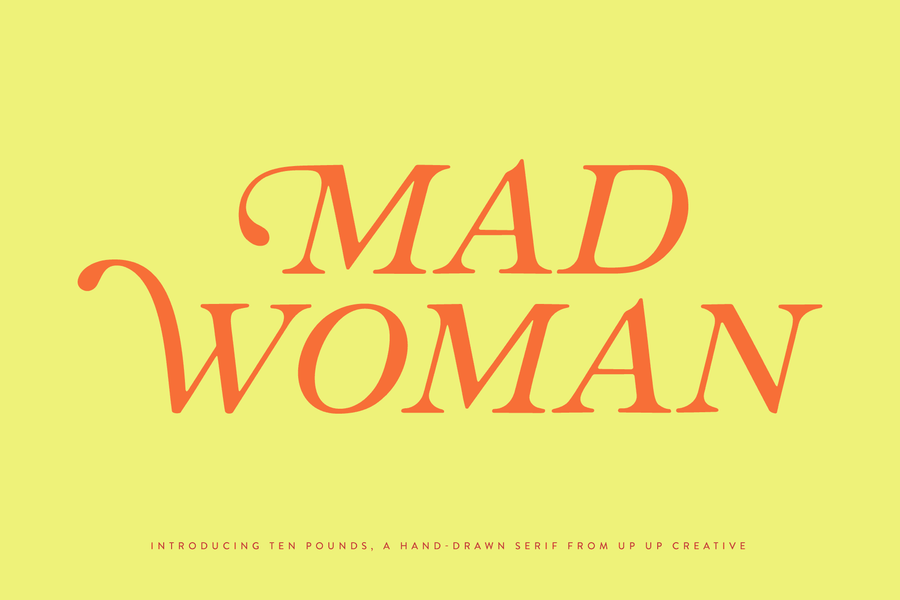 Ten Pounds, a Hand-Drawn Serif Font – Up Up Creative