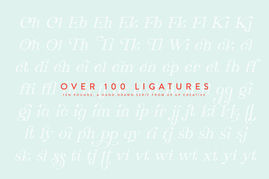 Ten Pounds, a Hand-Drawn Serif Font – Up Up Creative