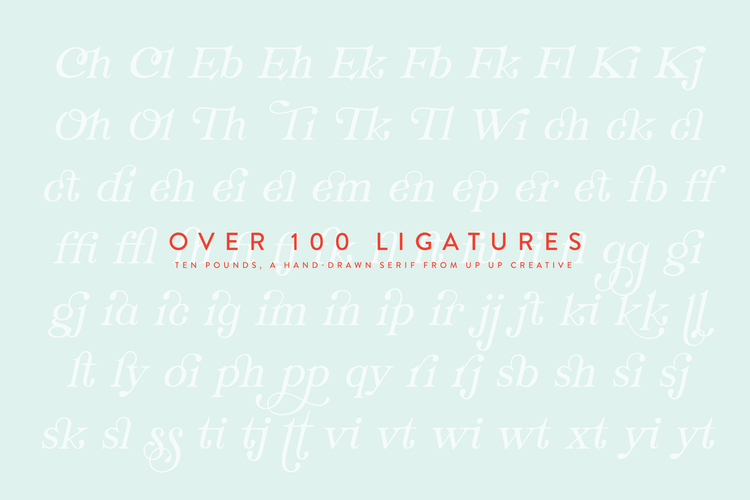Ten Pounds, a Hand-Drawn Serif Font – Up Up Creative