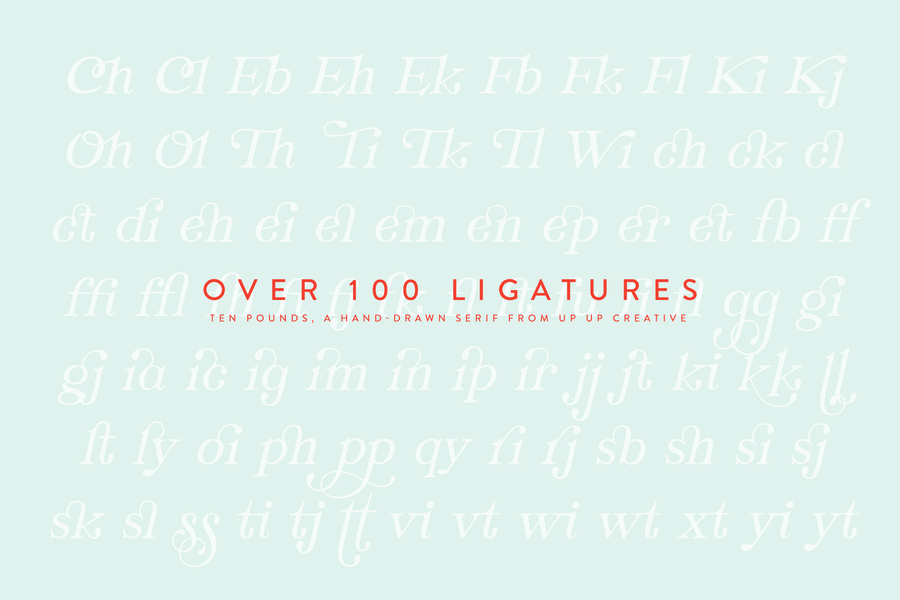 Ten Pounds, a Hand-Drawn Serif Font – Up Up Creative